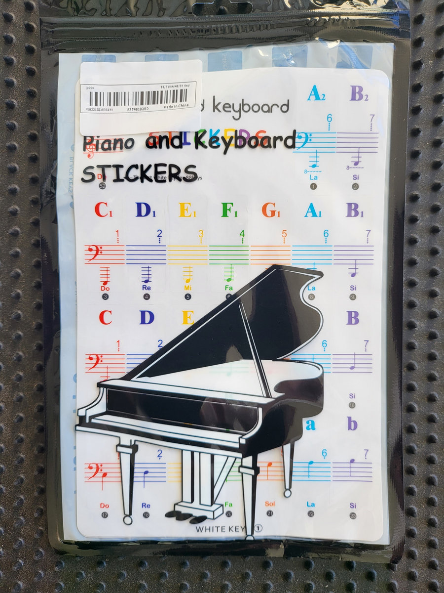 Piano and Keyboard Stickers - White Keys | Willie Griffin