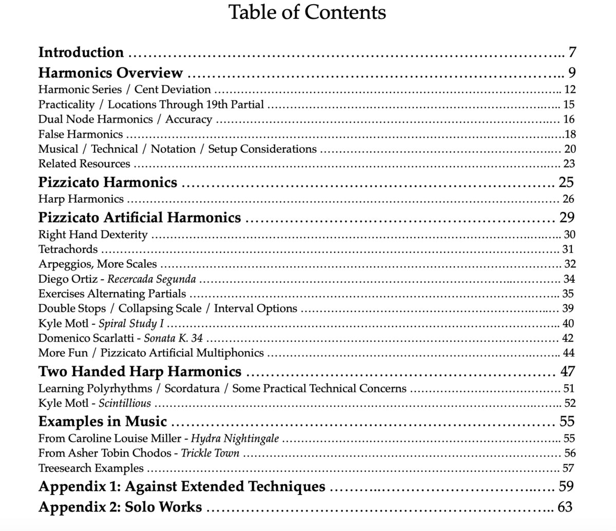 Bells Plucked From Air: Bass Harmonics Book | Kyle Motl