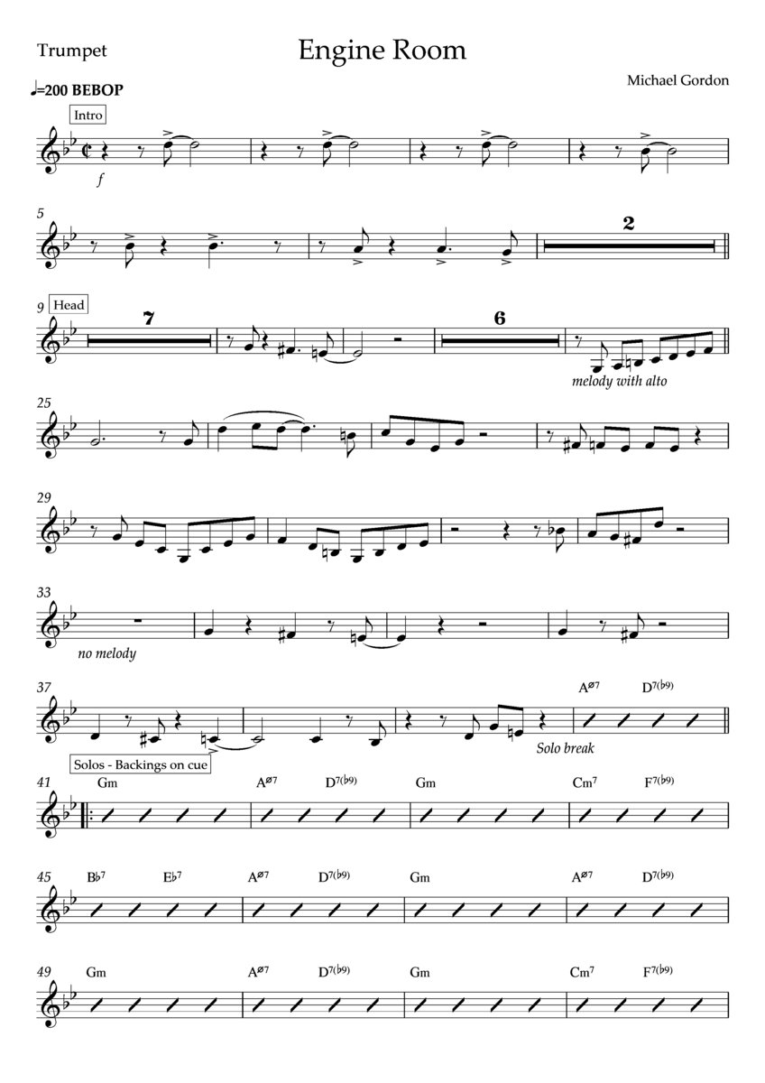 Full scores and charts | Michael Gordon