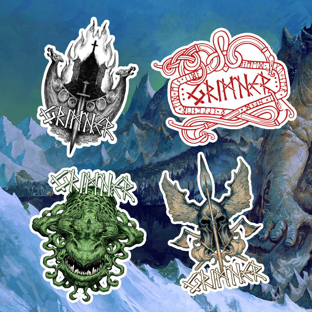 Vinyl sticker pack | Grimner