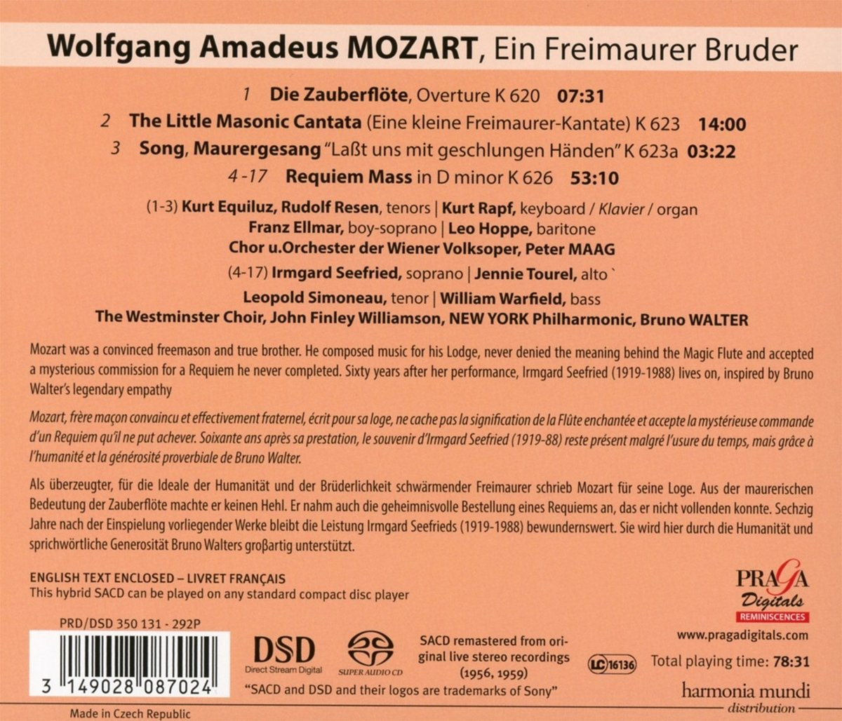 Wolfgang Amadeus Mozart: Ein Freimaurer Bruder [Last Masonic Works ...