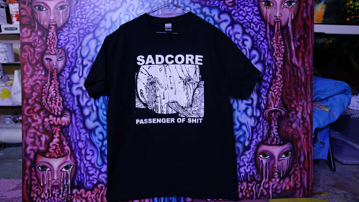 POS Sadcore / SW logo - white on black | SHIT WANK RECORDS