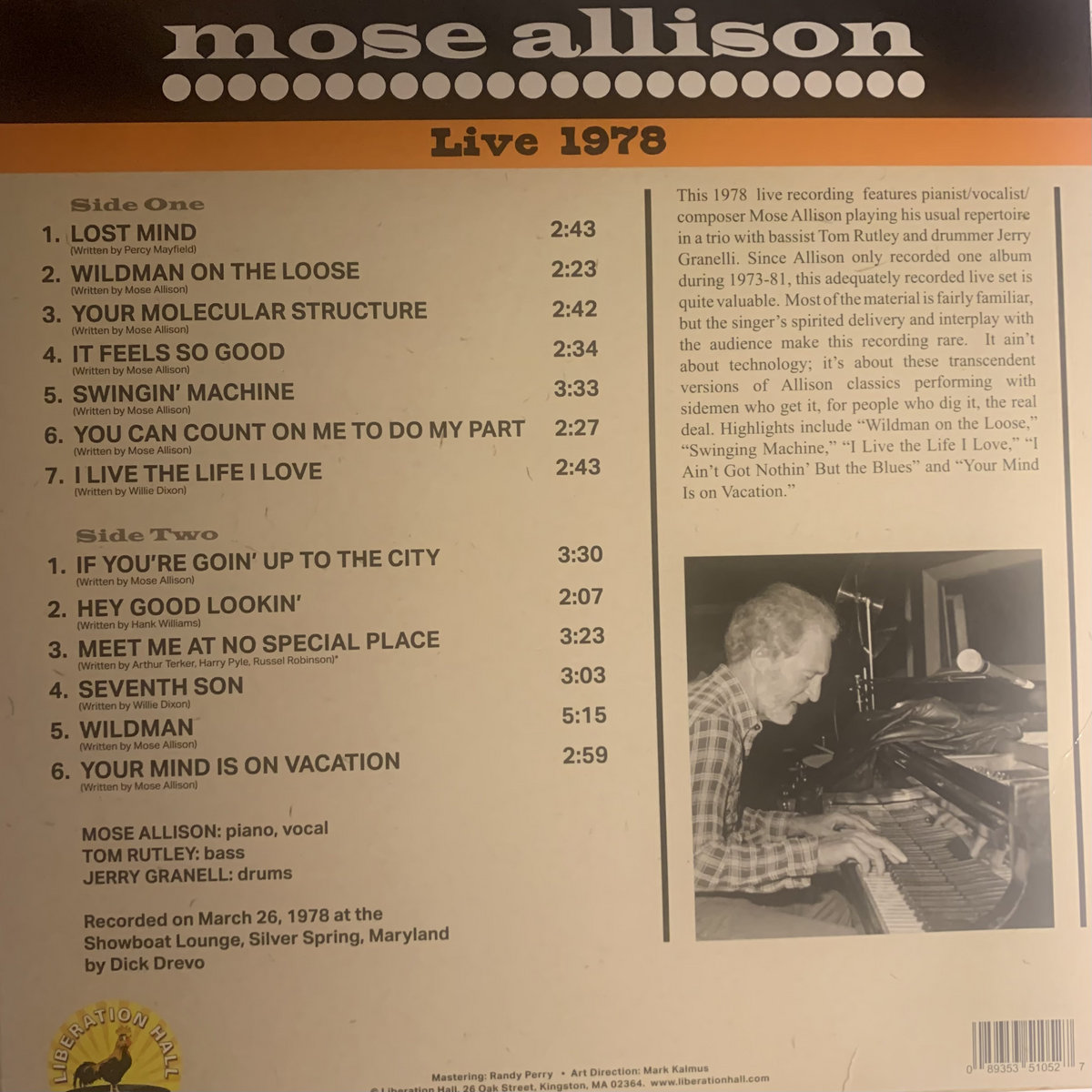 Live 1978 | Mose Allison