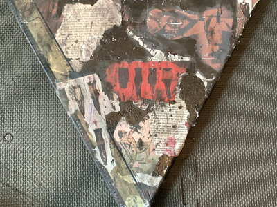 Original Artwork, "Mutatis Mutandis" mixed media painting on triangle ...