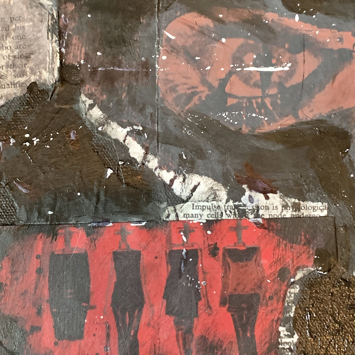 Original Artwork, "Mutatis Mutandis" mixed media painting on triangle ...