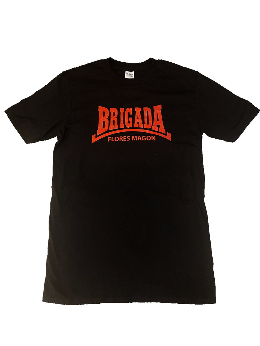 T-shirt Brigada noir logo rouge (red) | Brigada Flores Magon