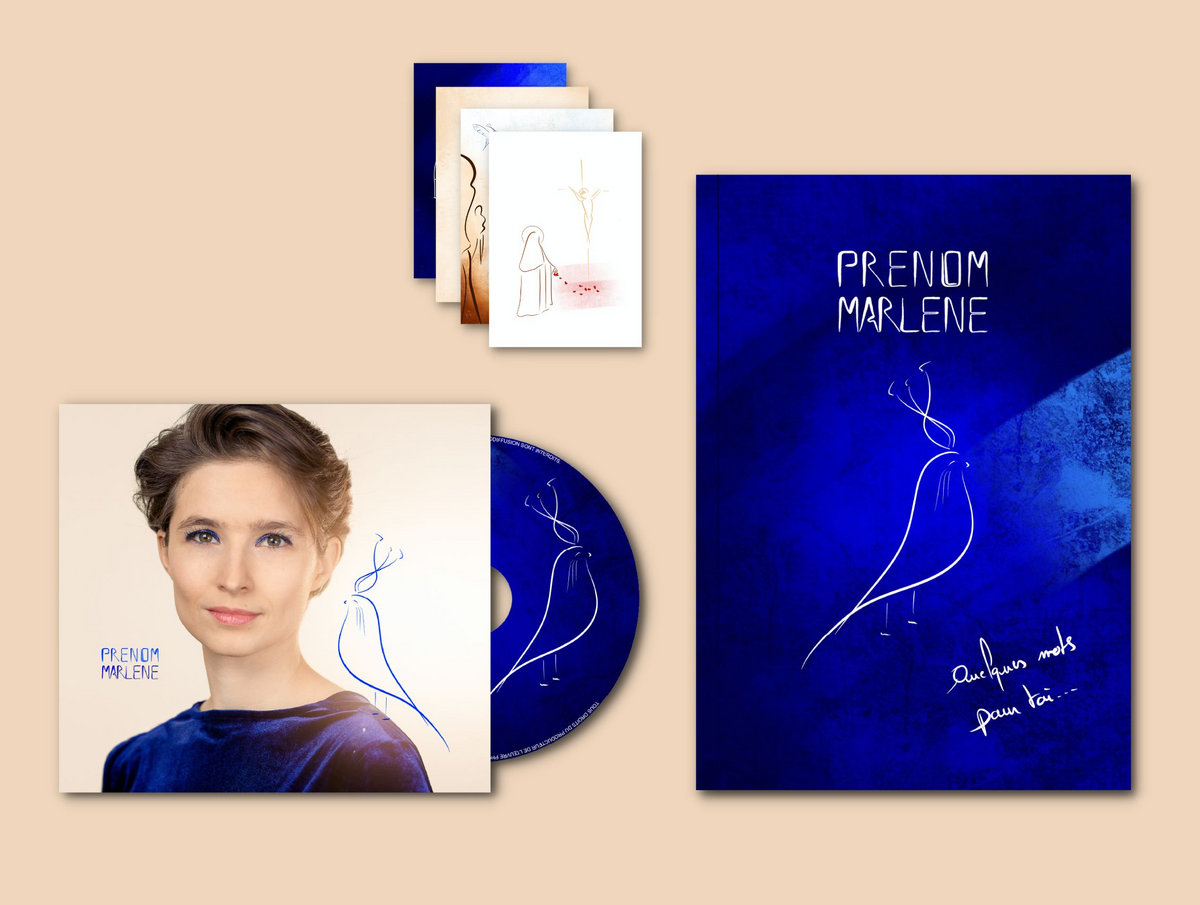 PACK OISEAU BLEU - CD, livret d'art et cartes | PRENOM MARLENE