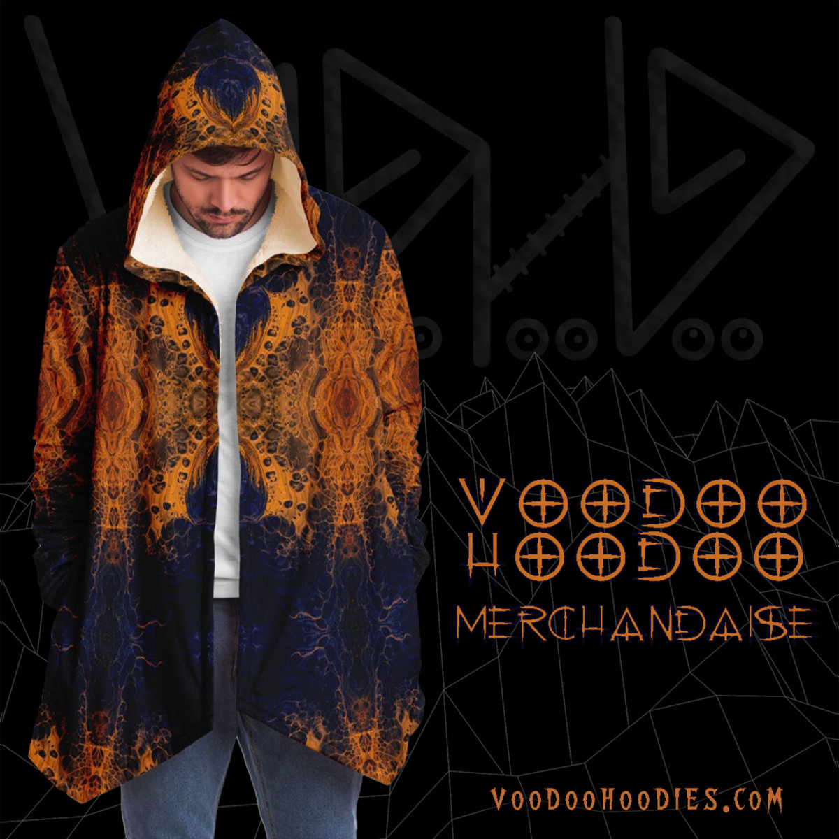 Voodoo furry Hoodie cloak | Voodoo Hoodoo Records