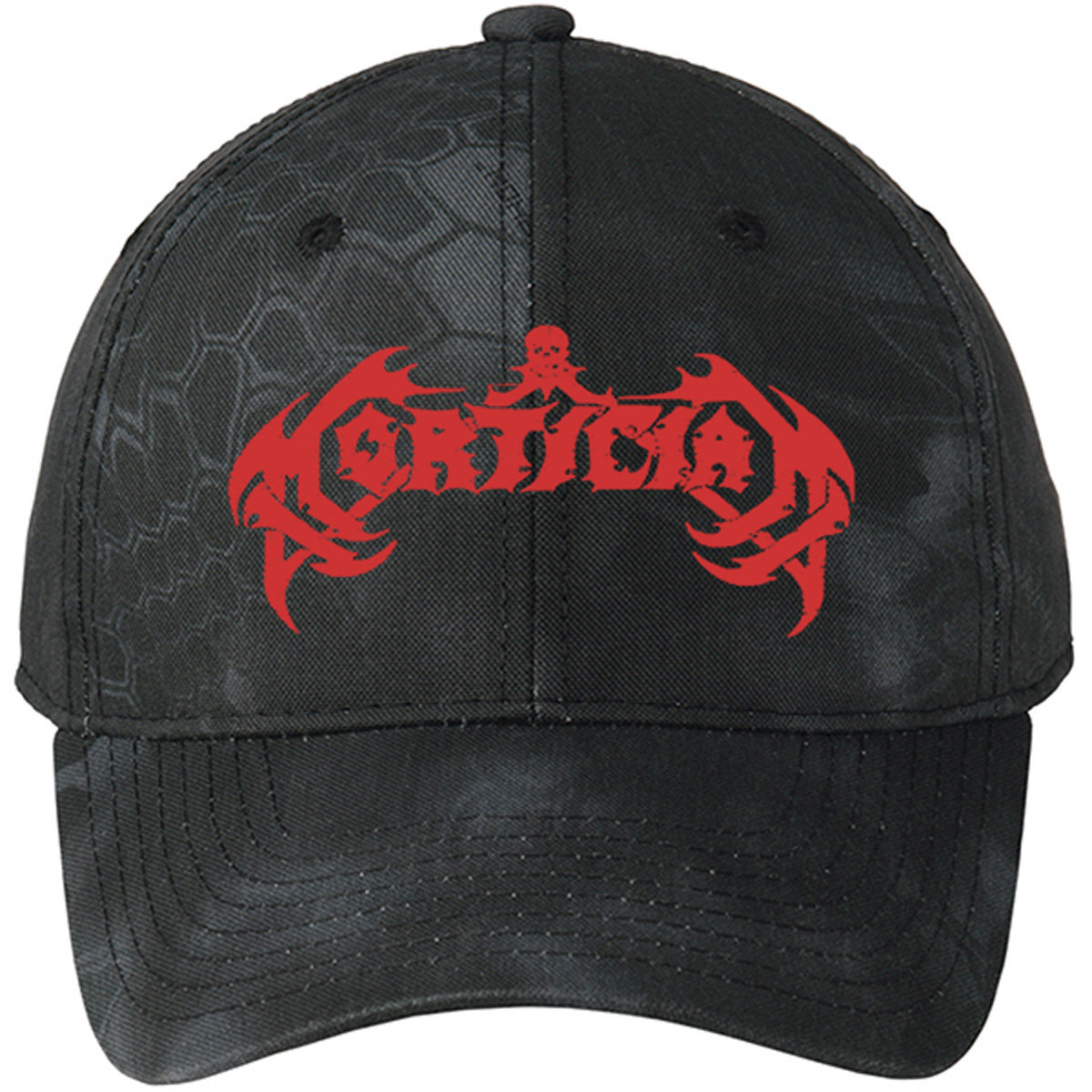 Mortician Red Logo Kryptek Typhon Camo Hat | Mortician