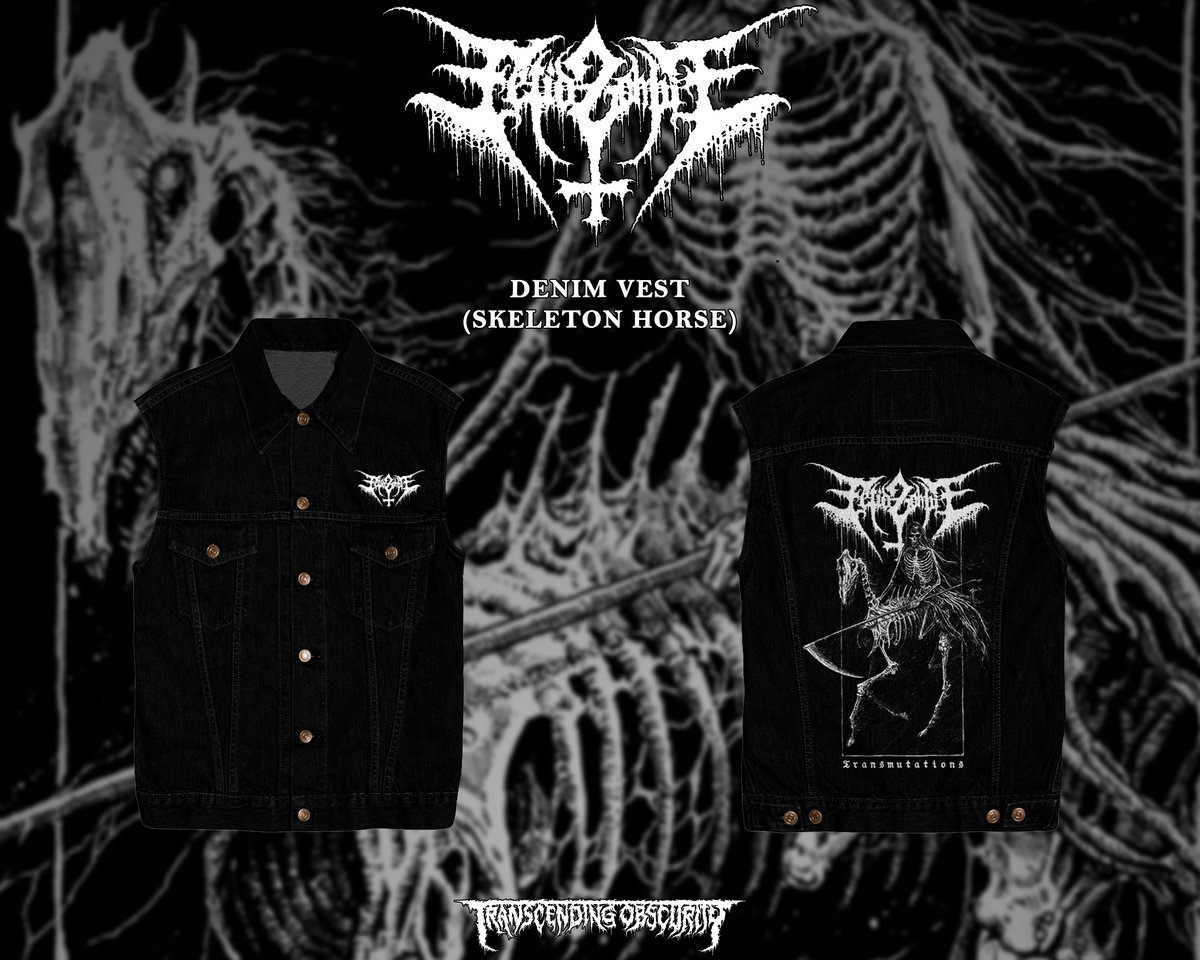 FETID ZOMBIE - Skeleton Horse Artwork Denim Vest | Fetid Zombie (US)