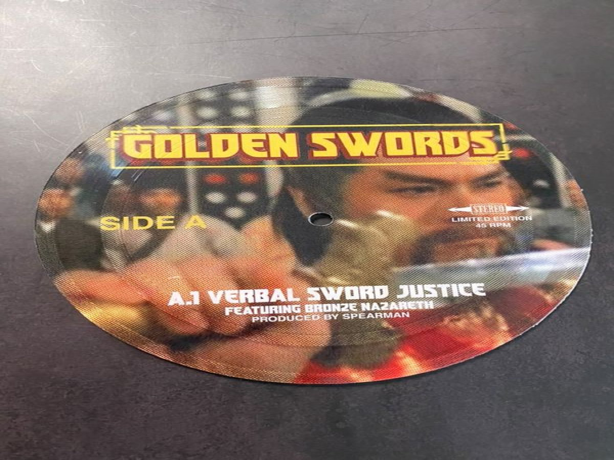 VERBAL SWORD JUSTICE 7" LATHE CUT PICTURE DISC | THE GOLDEN SWORDS