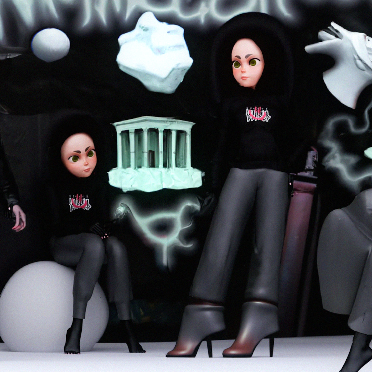 bbbbbb 'SMÆL' hoodie black | bbbbbb recors