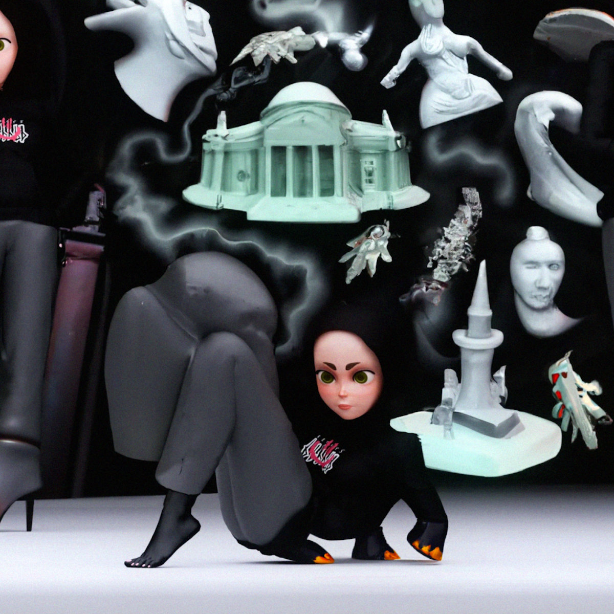 bbbbbb 'SMÆL' hoodie black | bbbbbb recors