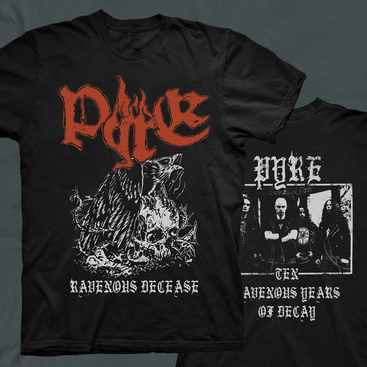 "Ravenous Decease" 10-th anniversary T-shirt | PYRE