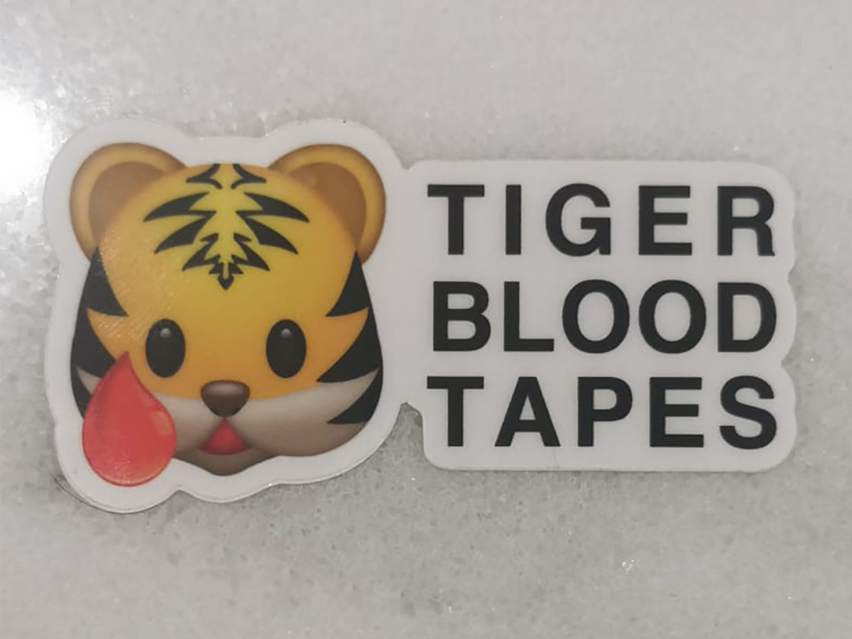 Tiger Blood Tapes die-cut logo sticker | Tiger Blood Tapes