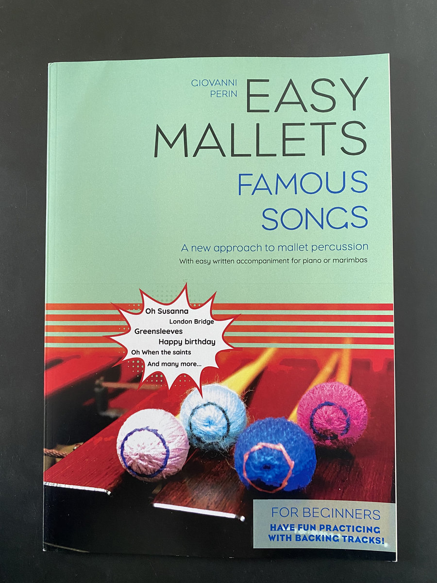 Easy Mallets-Famous Songs with piano accompaniment (Book) | Giovanni Perin