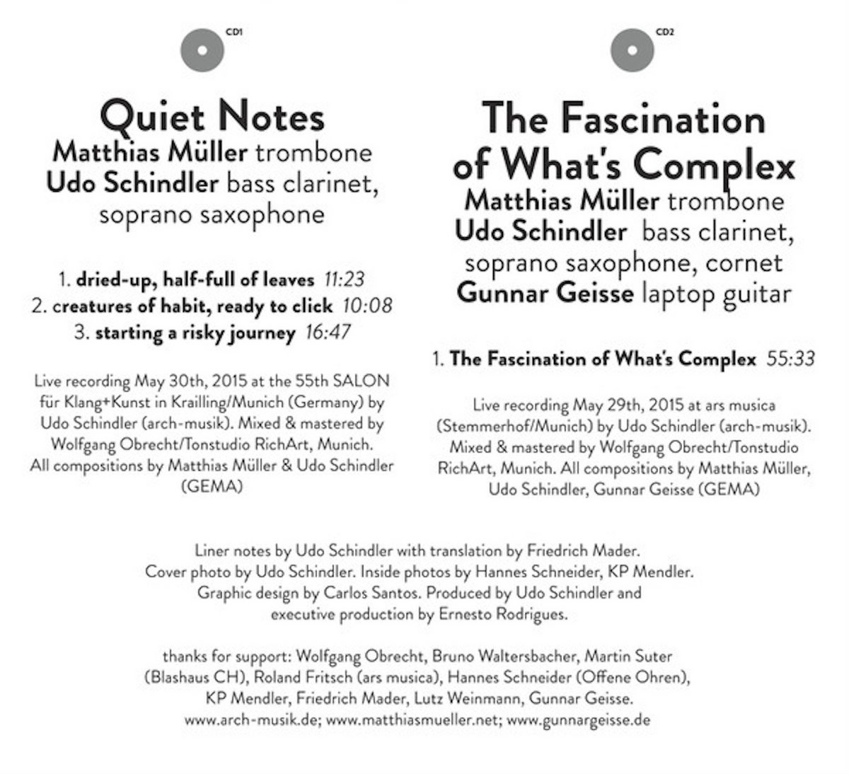 Quiet Notes And The Fascination Of What's Complex | Udo Schindler ...