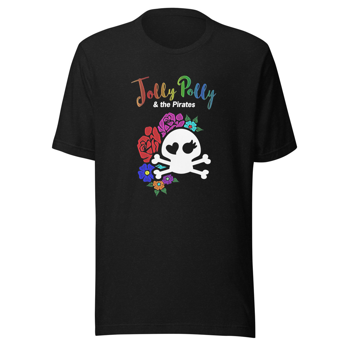 Black "Jolly Polly" Unisex T-shirt | Jolly Polly and the Pirates