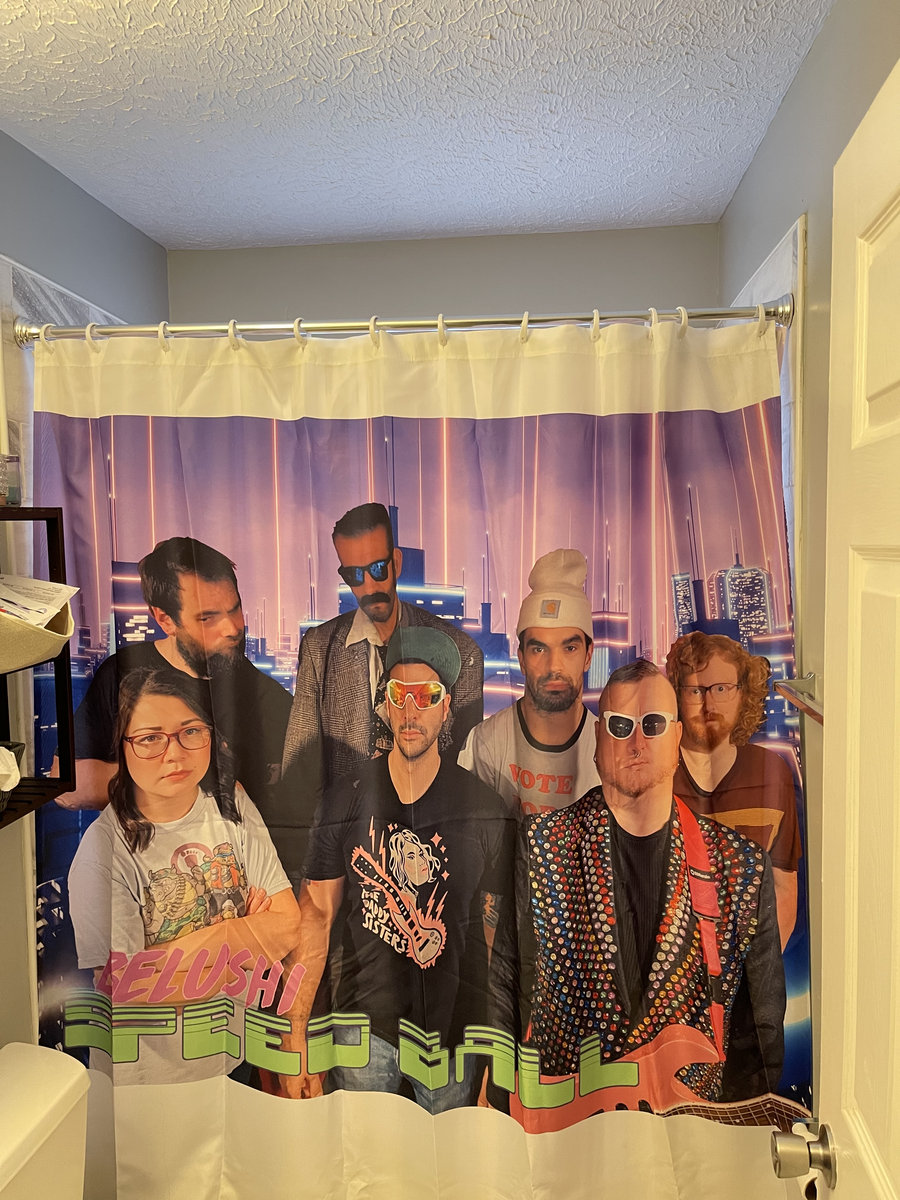 Belushi Speed Ball Shower Curtain | Belushi Speed Ball
