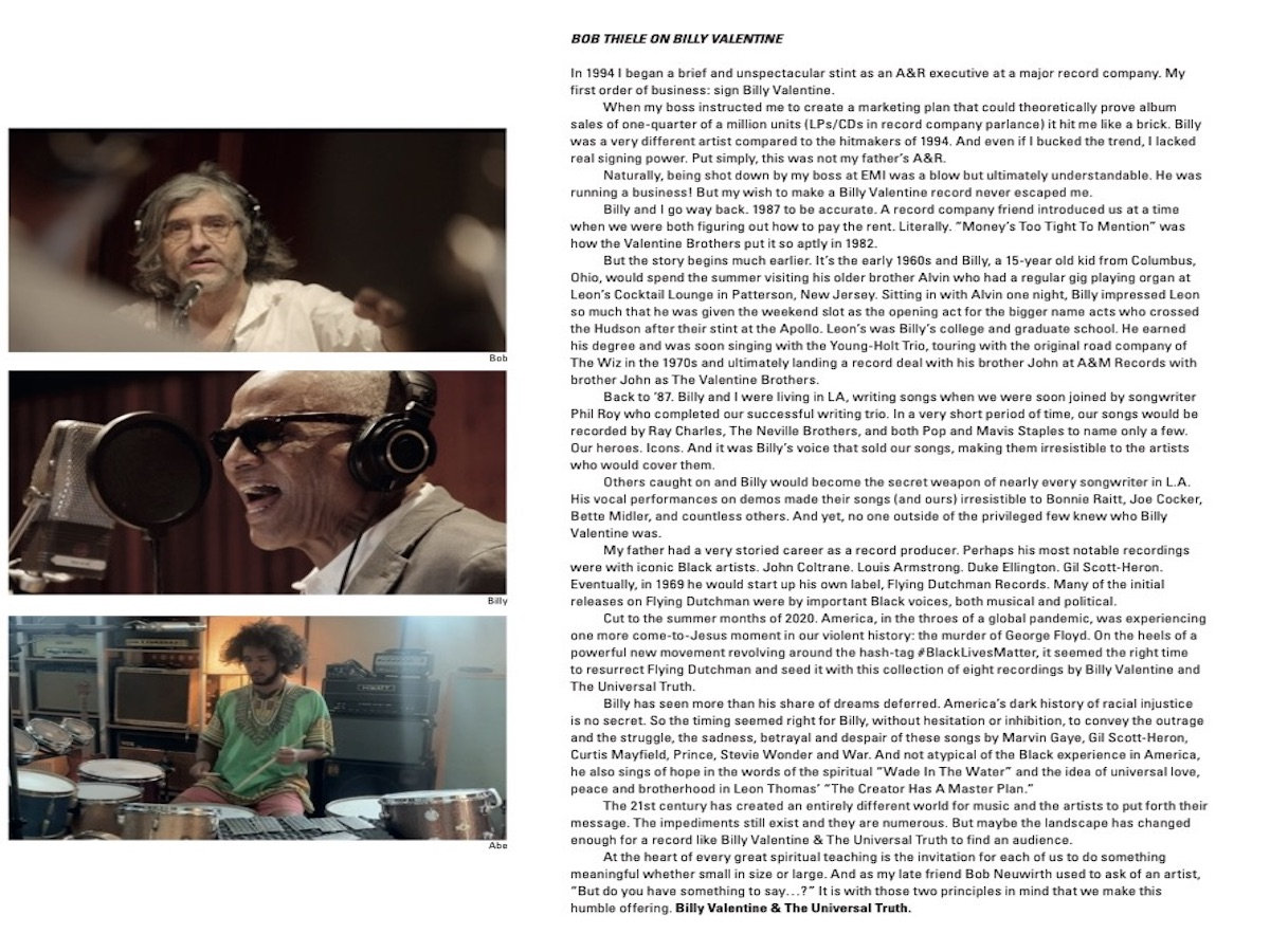 Billy Valentine & The Universal Truth | Billy Valentine