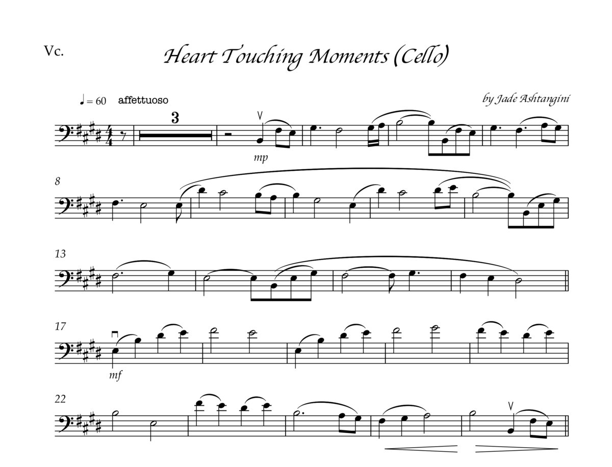 Sheet Music - Digital (PDF) - Heart Touching Moments | Jade Ashtangini