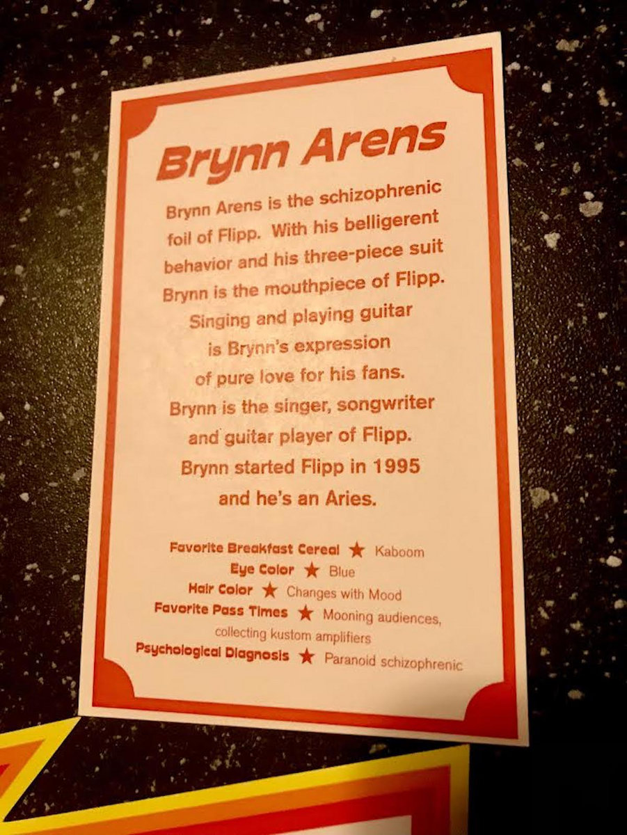 VINTAGE FLIPP BRYNN ARENS TRADING CARD AND STICKER COMBO | rocksteady ...