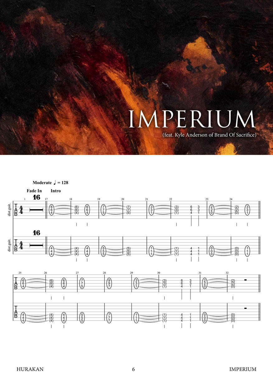 VIA AETERNA - GUITARS & BASS TABS - DIGITAL ONLY* | Hurakan