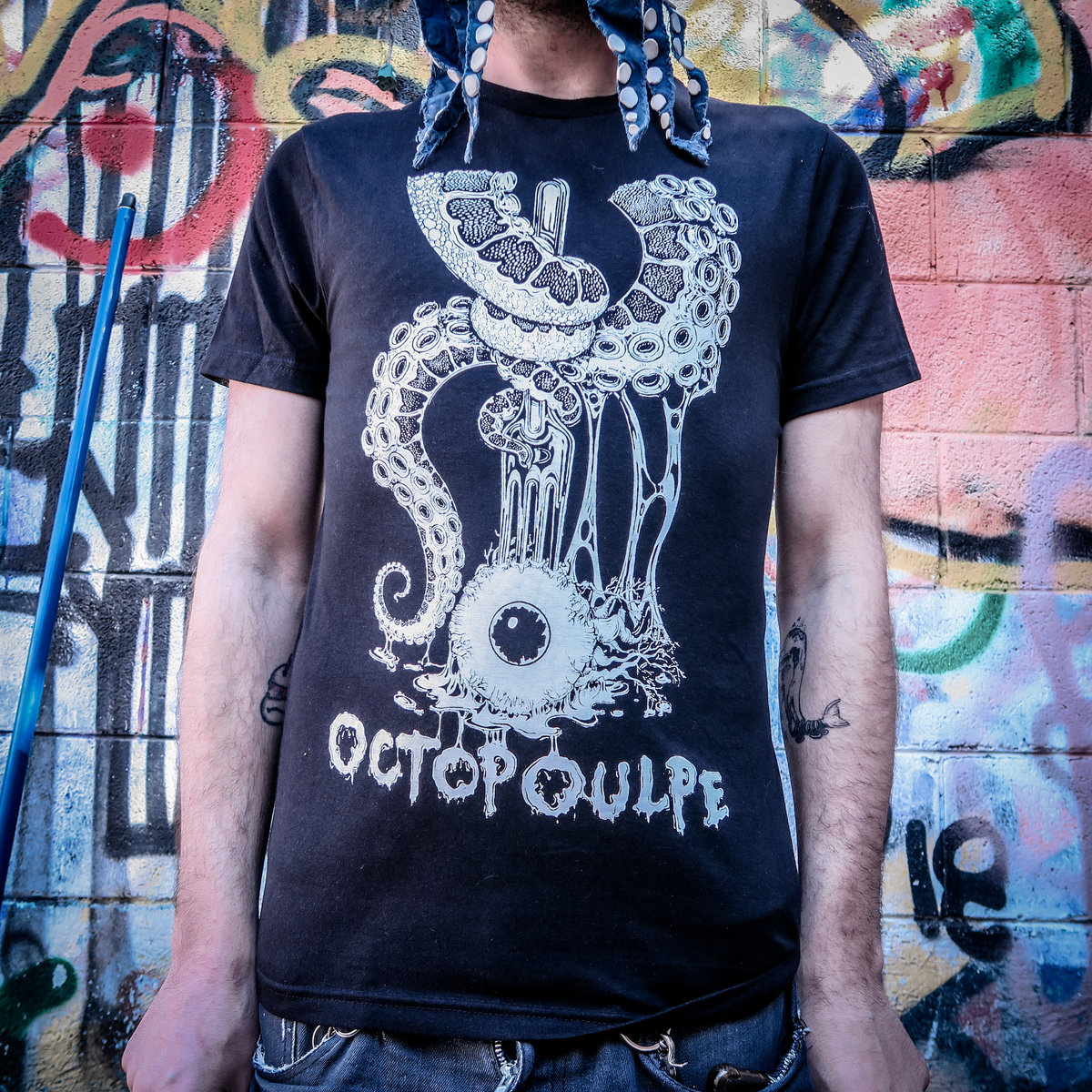 Black Tshirt "Fork in the Eye" 2023 | Octopoulpe