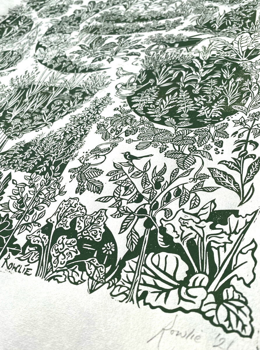 plot 50 orginal lino print | Small Plant