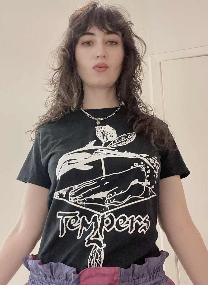 White on Black Tempers T shirt | TEMPERS