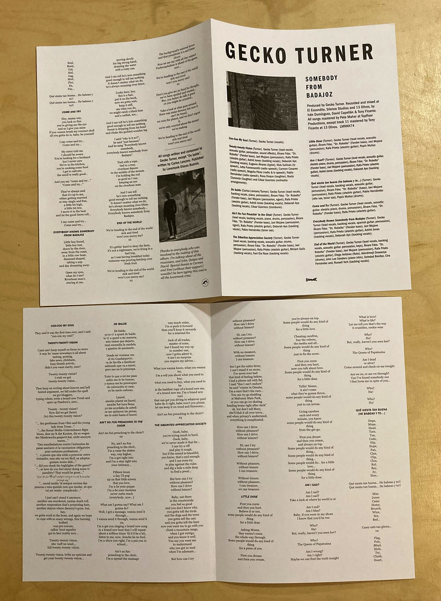 Somebody from Badajoz | Gecko Turner