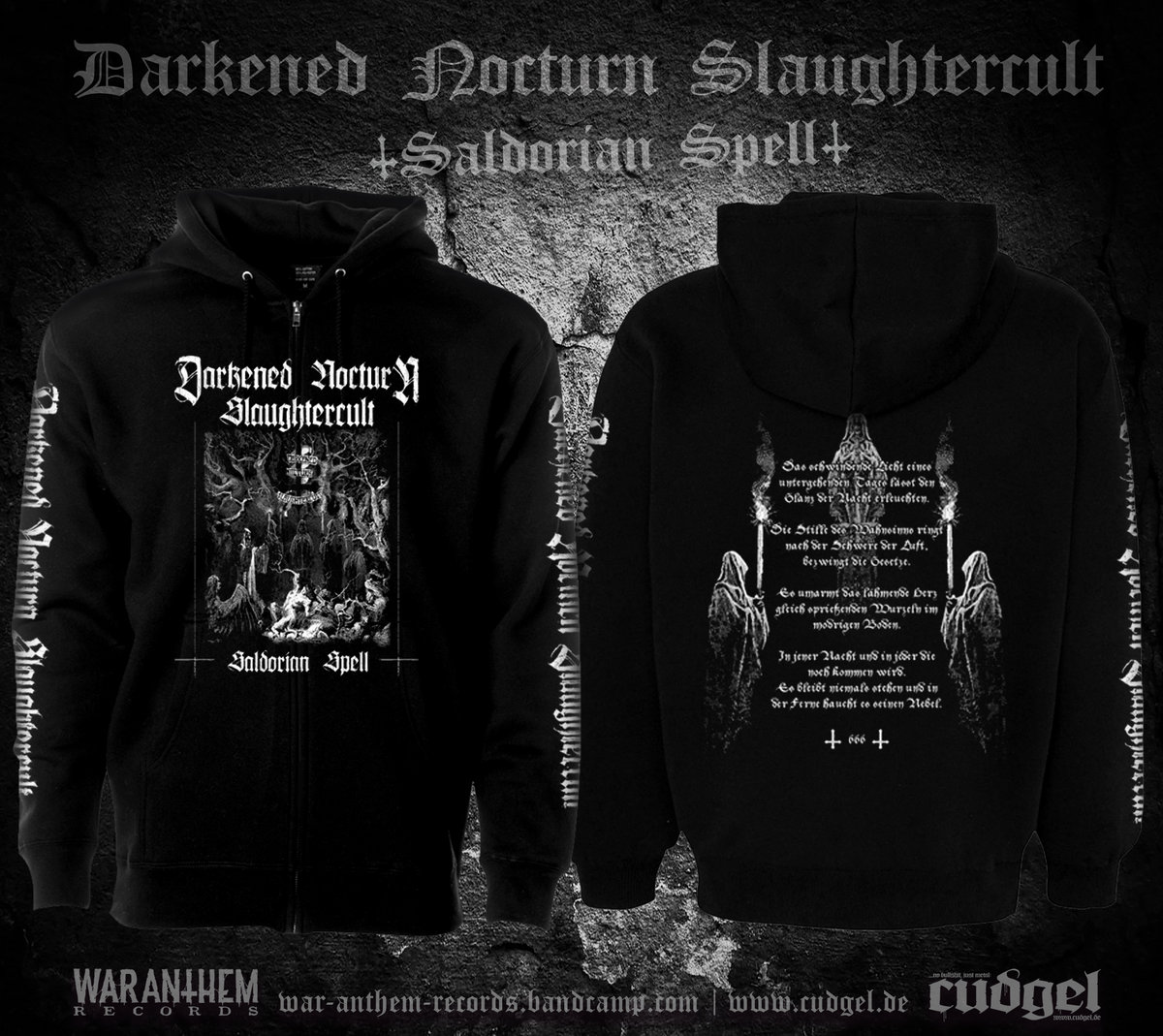 DARKENED NOCTURN SLAUGHTERCULT "Saldorian Spell" Hooded Zipper | WAR ...