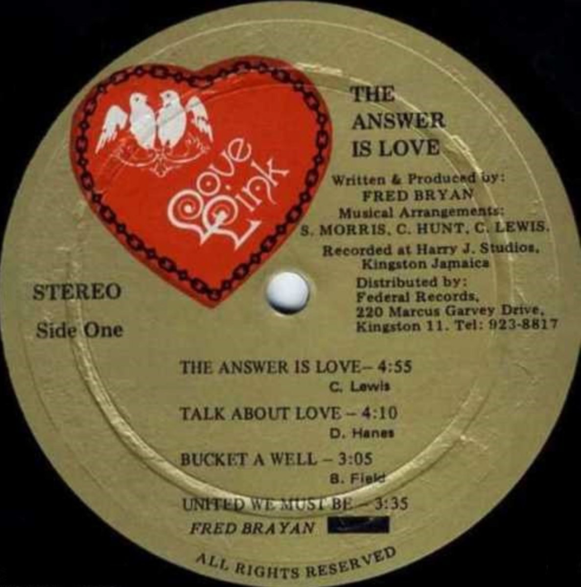 The Answer Is Love | Fred Bryan & The All Stars | Judy Mowatt