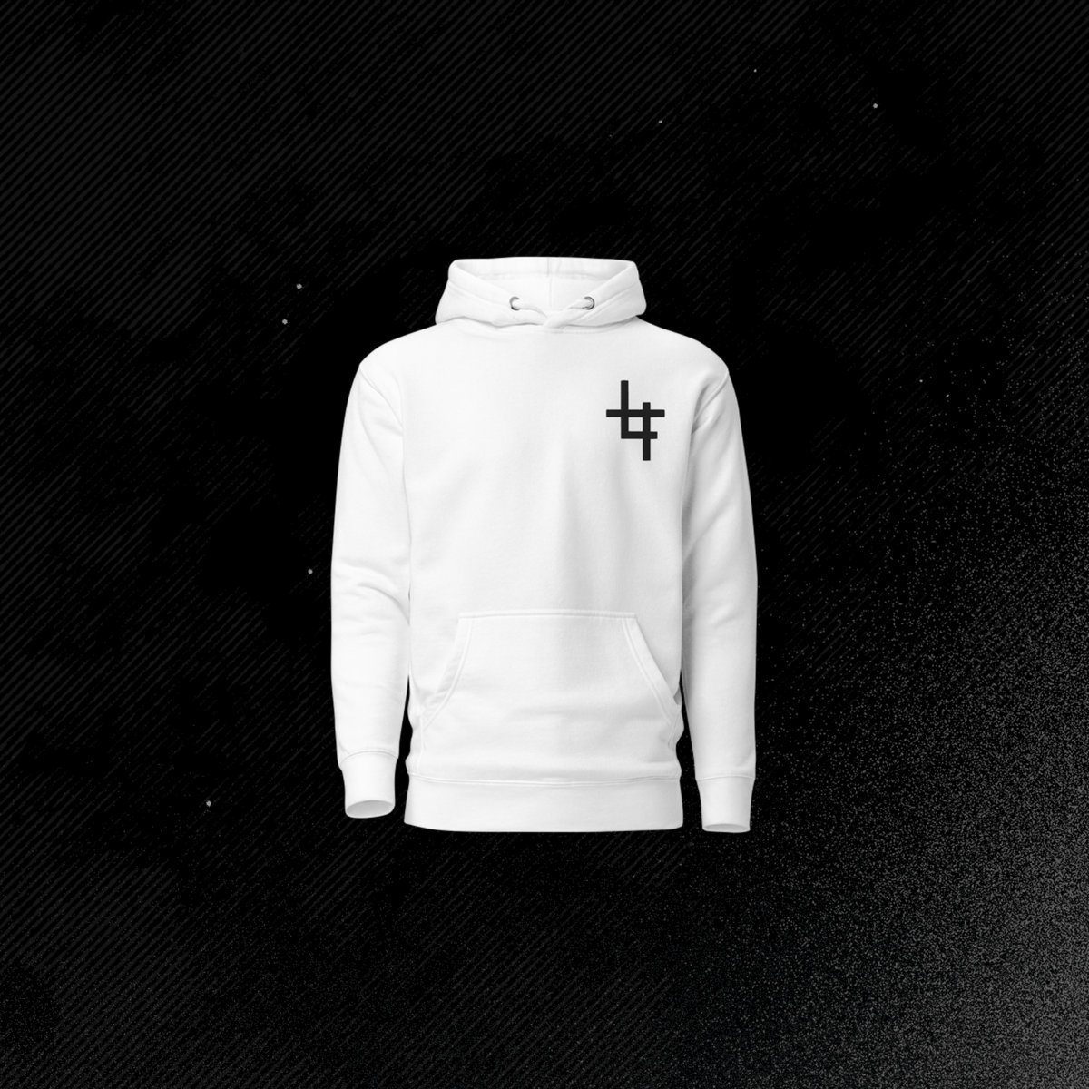 White Embroidered Hoodie + "Liminal Rain" digital download | Subseconds