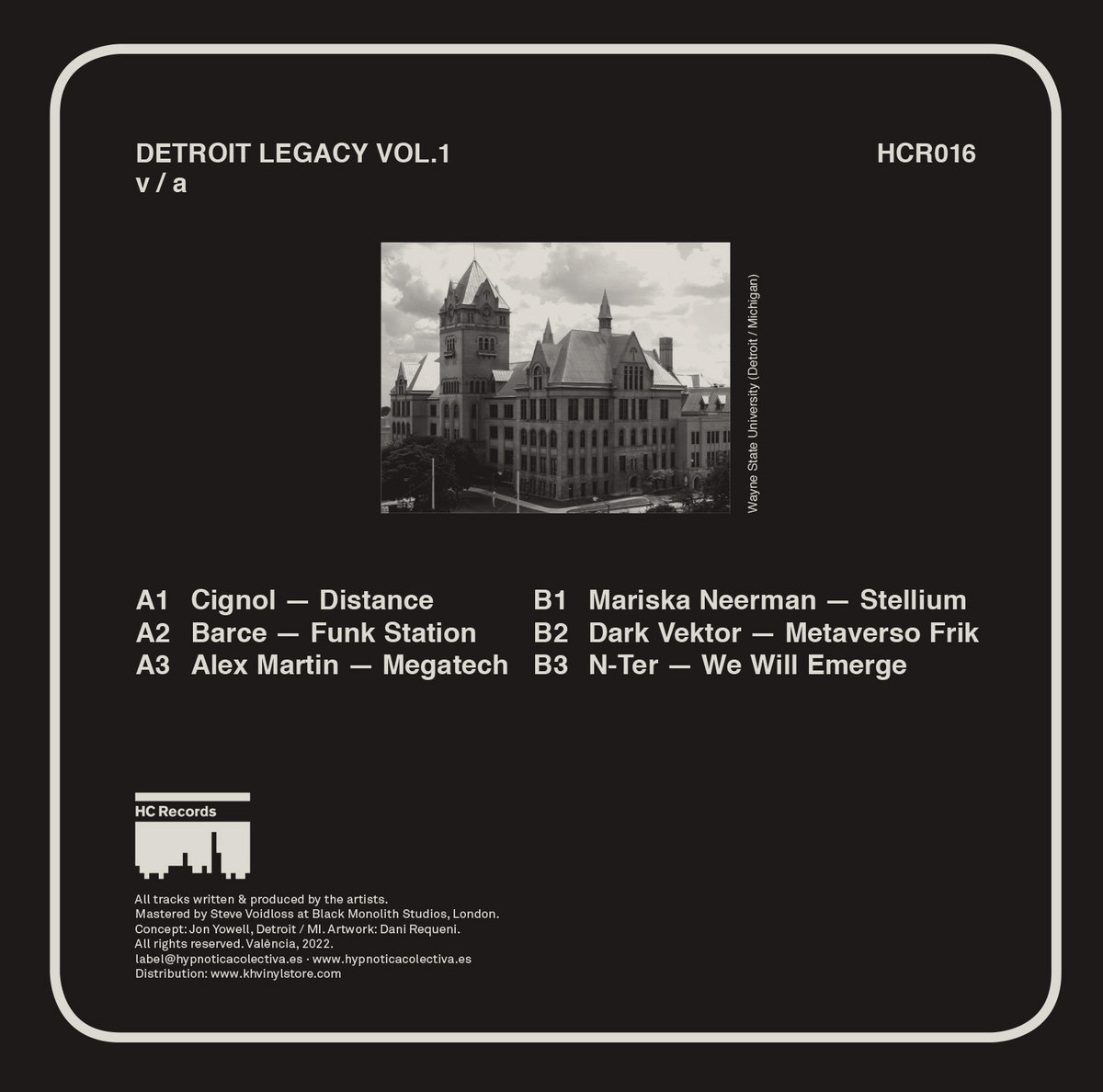 Detroit Legacy Vol. 1 [HCR016] | v/a | HC Records