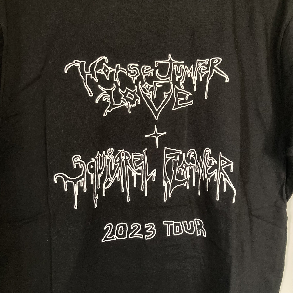 HJOL + Squirrel Flower 2023 Tour shirt | Horse Jumper of Love