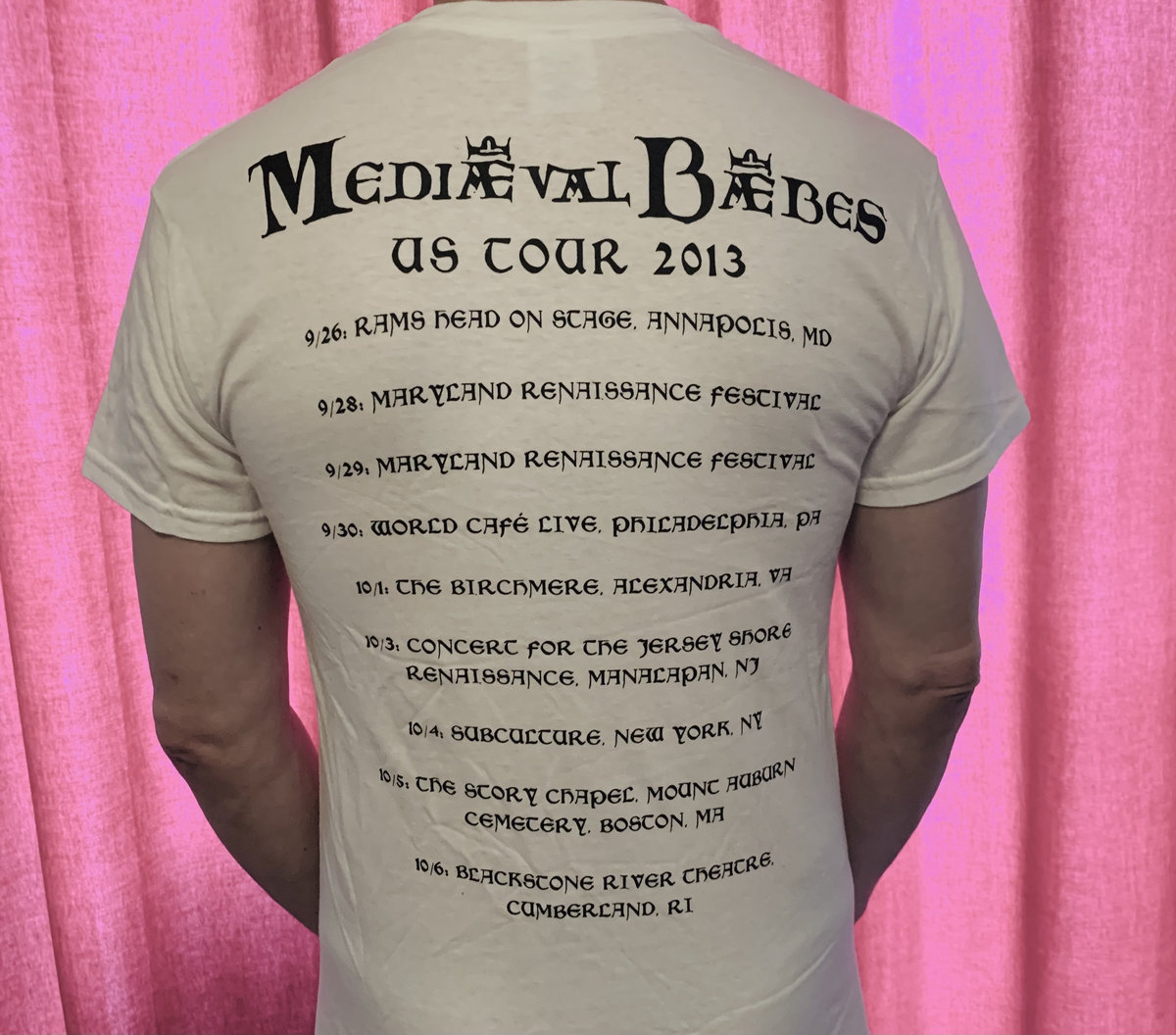 Rare Item: The Huntress US Tour 2013 T-Shirt - White | Mediæval Bæbes