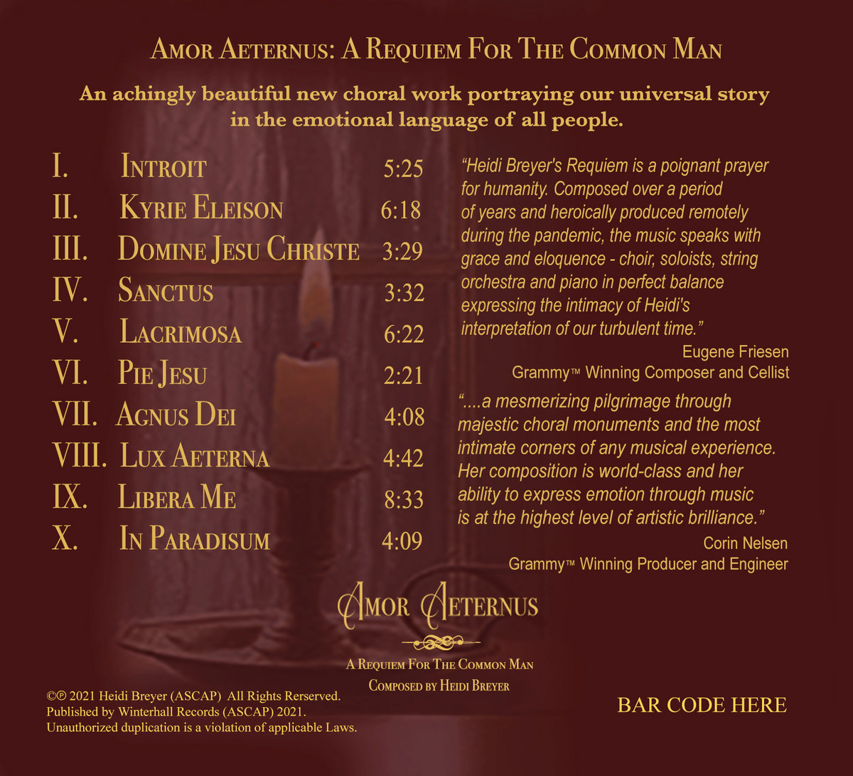 Amor Aeternus: A Requiem For The Common Man | Heidi Breyer