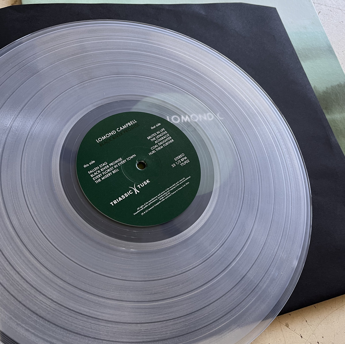 Black River Promise - gatefold clear vinyl | Lomond Campbell