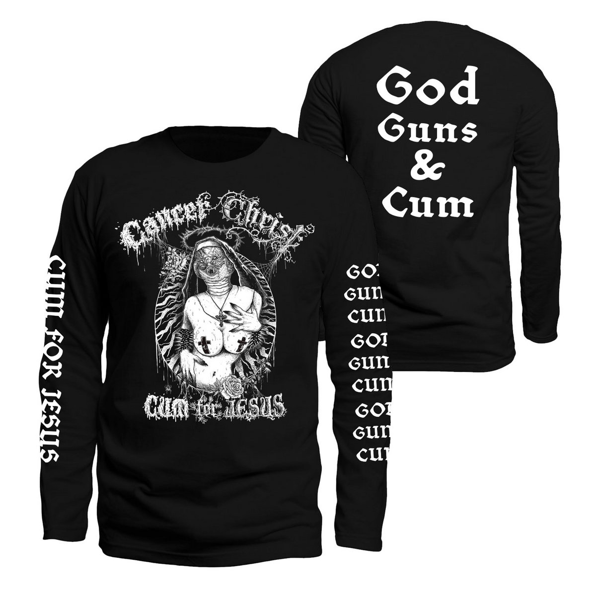 Cancer Christ – Cum for Jesus Long Sleeve | CANCER CHRIST
