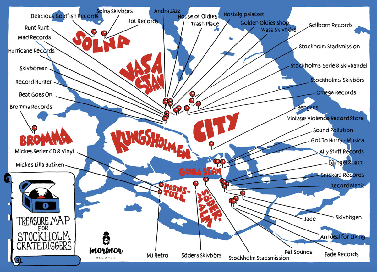 Stockholm Record Store Map | Funky Loffe