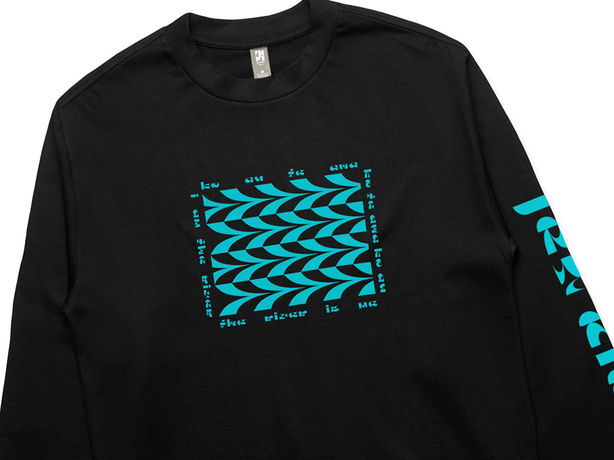 *2XL & 4XL ONLY* JEN CLOHER "Ko Au Te Awa" Longsleeve T-SHIRT [BLACK ...