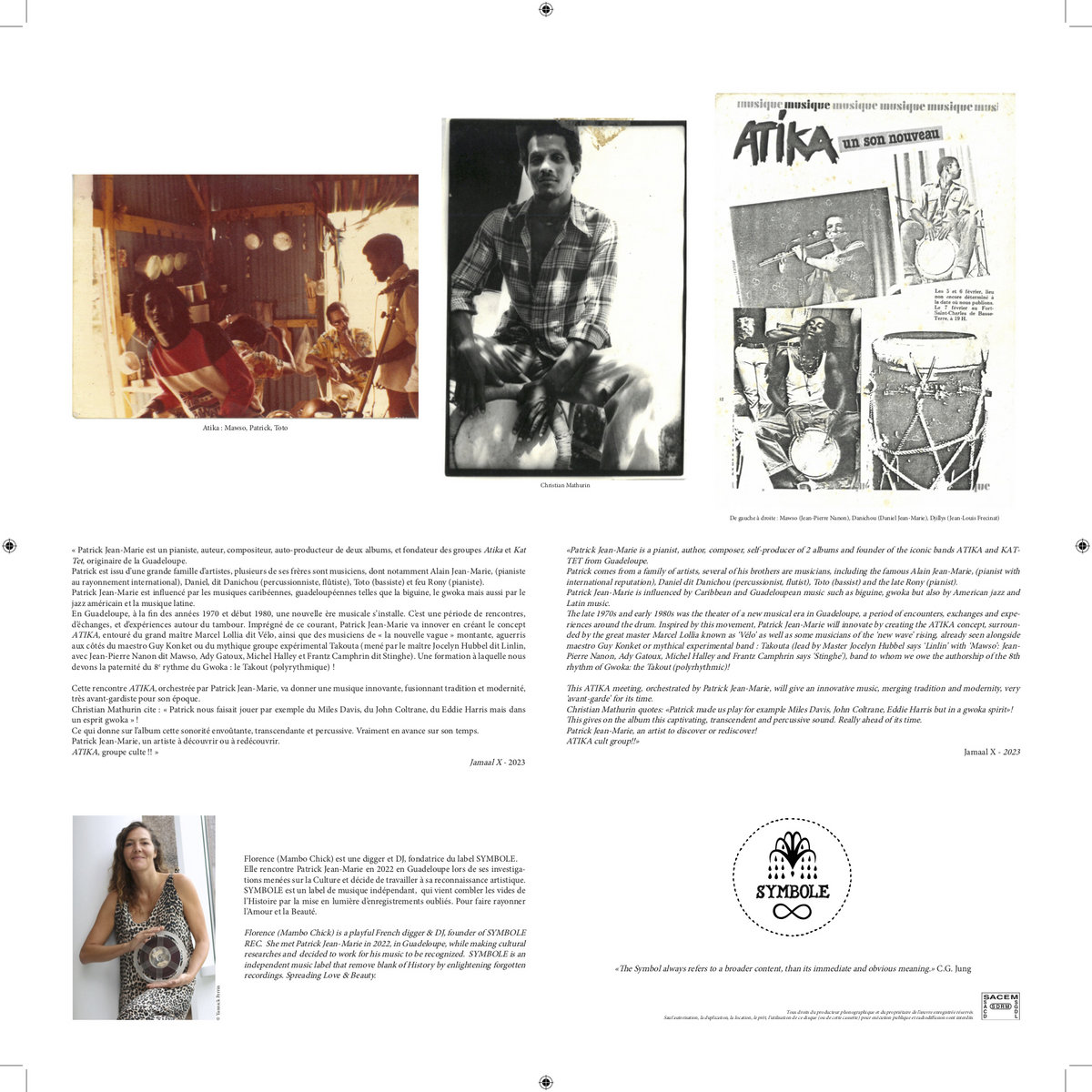 ATIKA LIVE - Patrick Jean-Marie - Unreleased before ! | Symbole Records