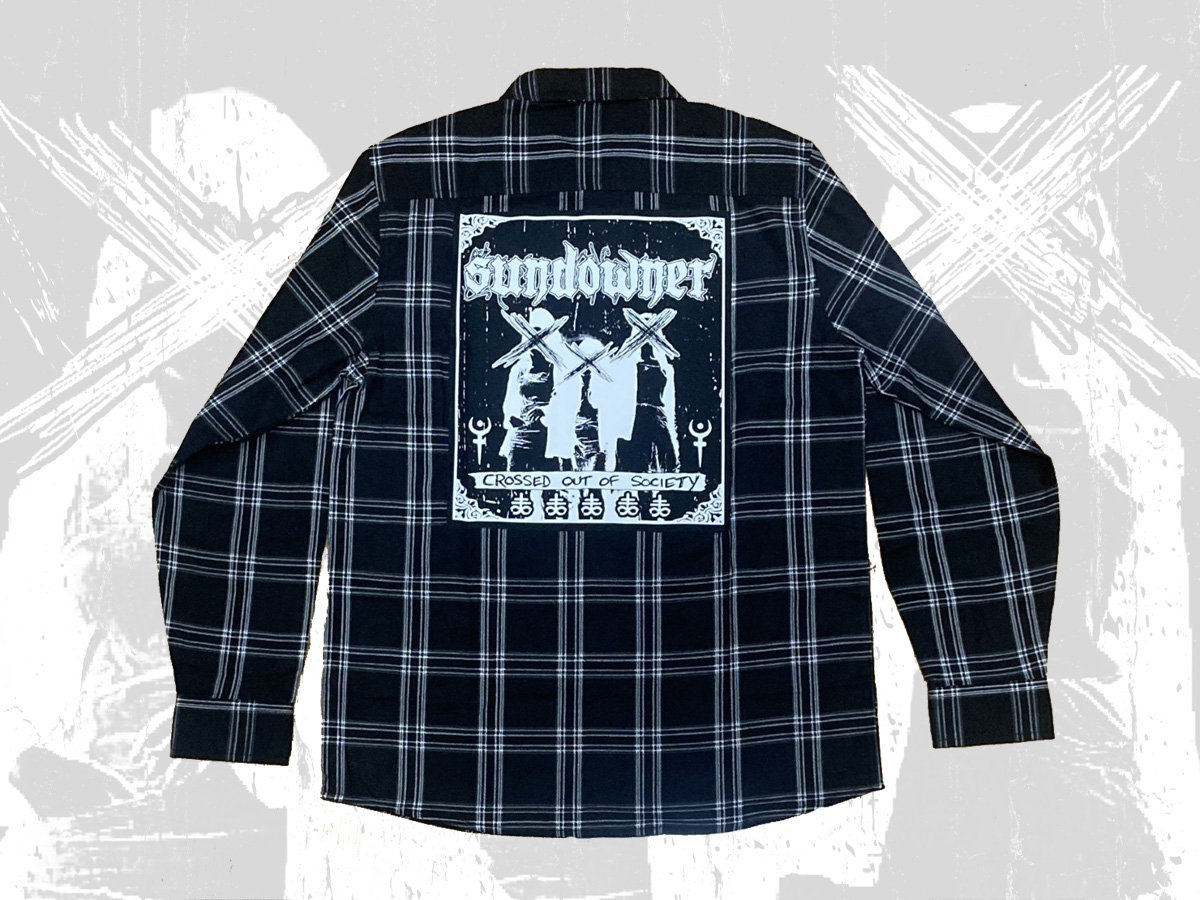 'Crossed Out Of Society' Flannelette Shirt | SUNDOWNER