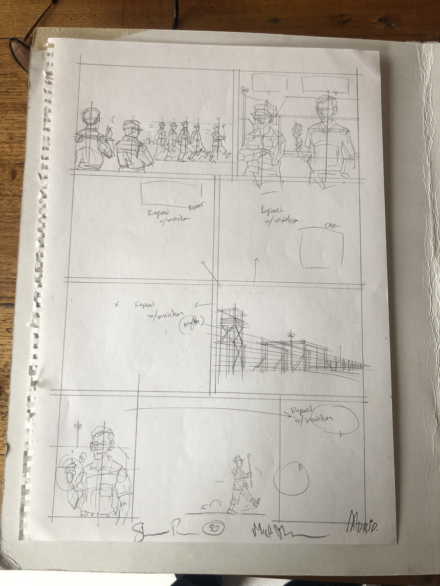 Original A3 Drawings from Away Away: Rudi's Story | Mick Thomas