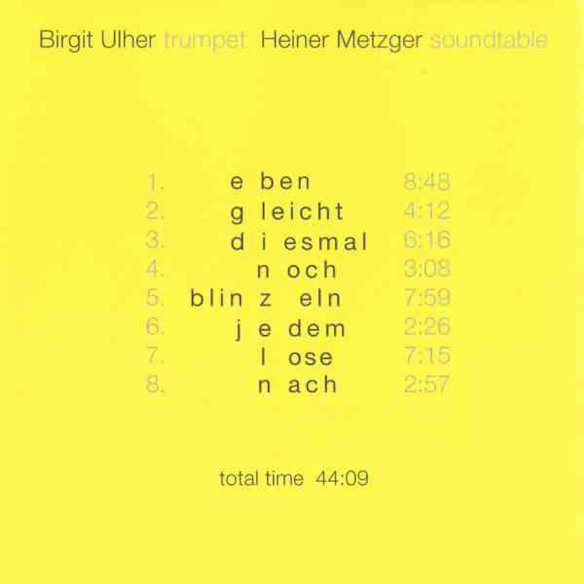 Blinzeln | Birgit Ulher & Heiner Metzger | Creative Sources Recordings