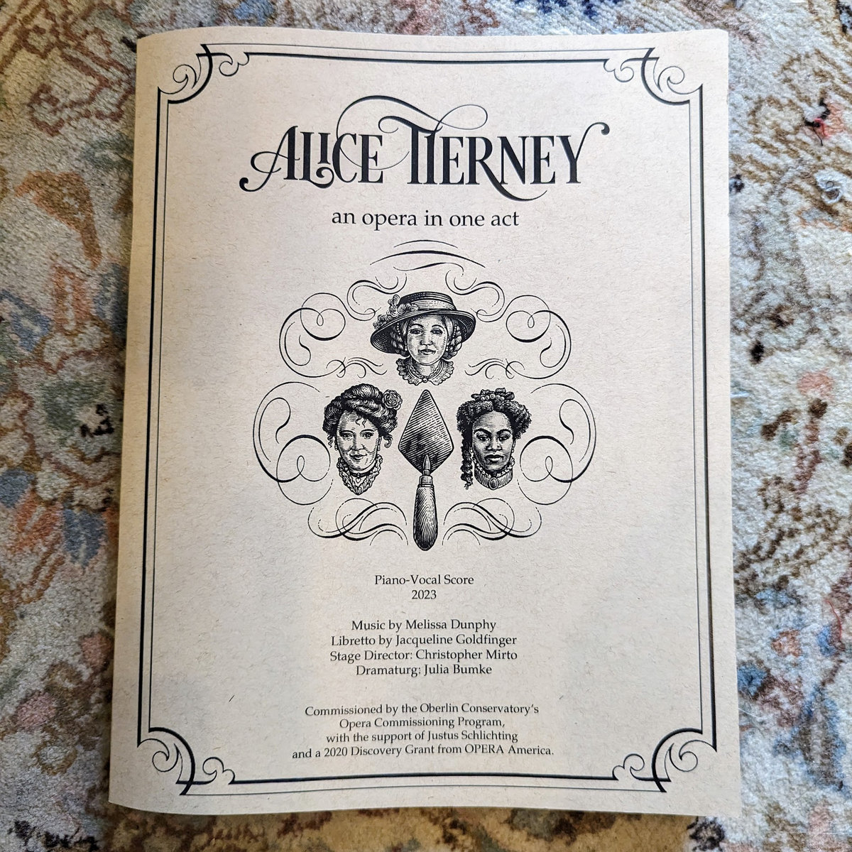 Alice Tierney piano-vocal score | Melissa Dunphy