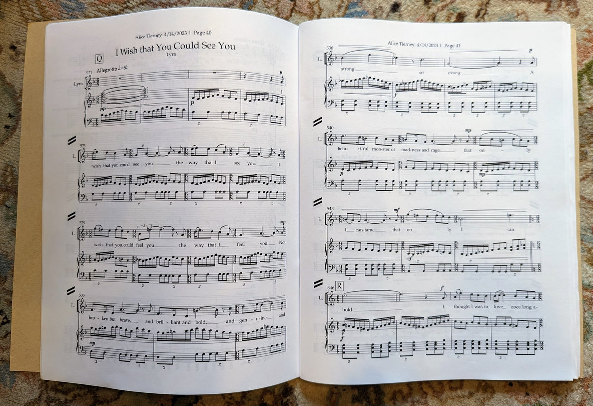 Alice Tierney piano-vocal score | Melissa Dunphy