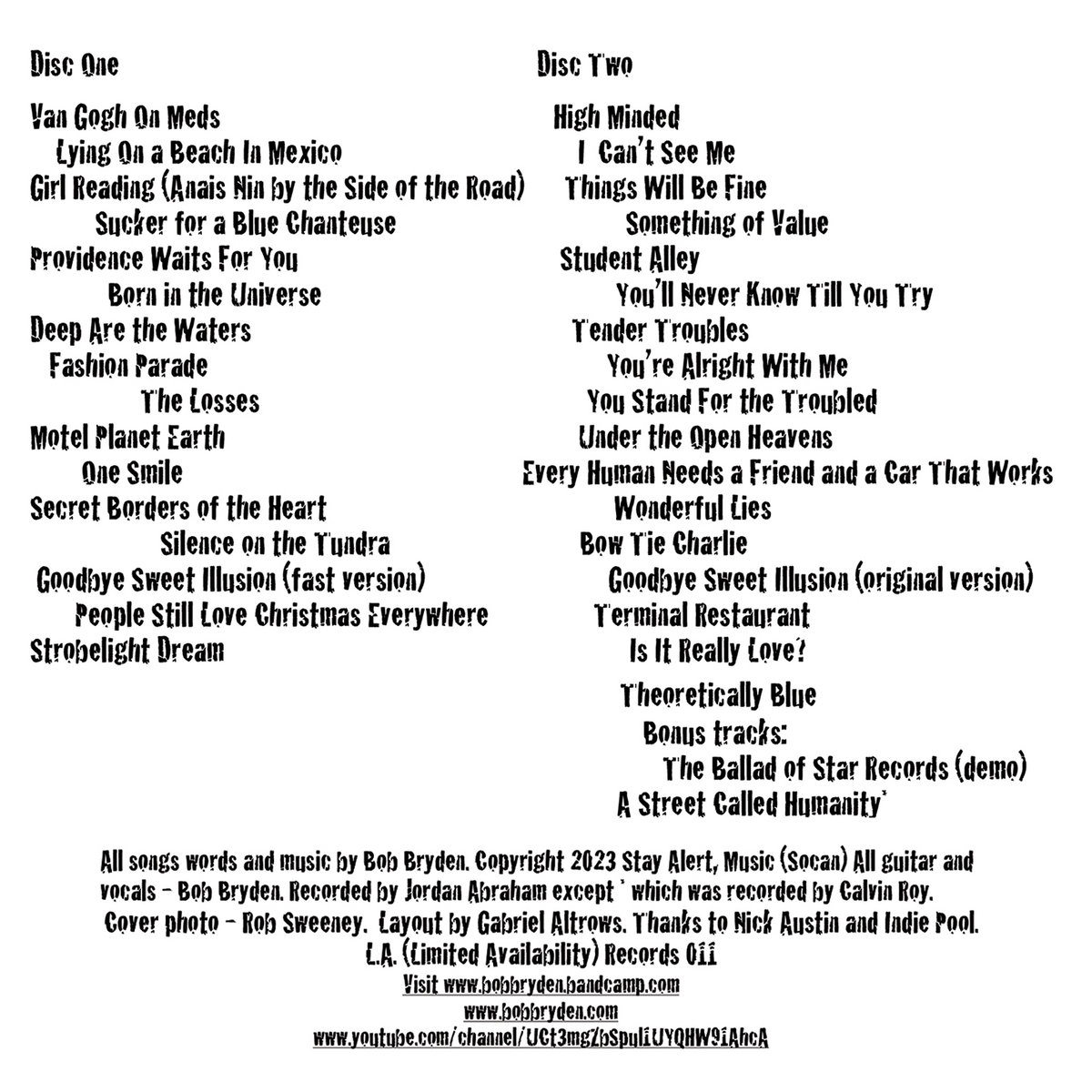 No Song Left Behind - The Acoustic Album | Bob Bryden