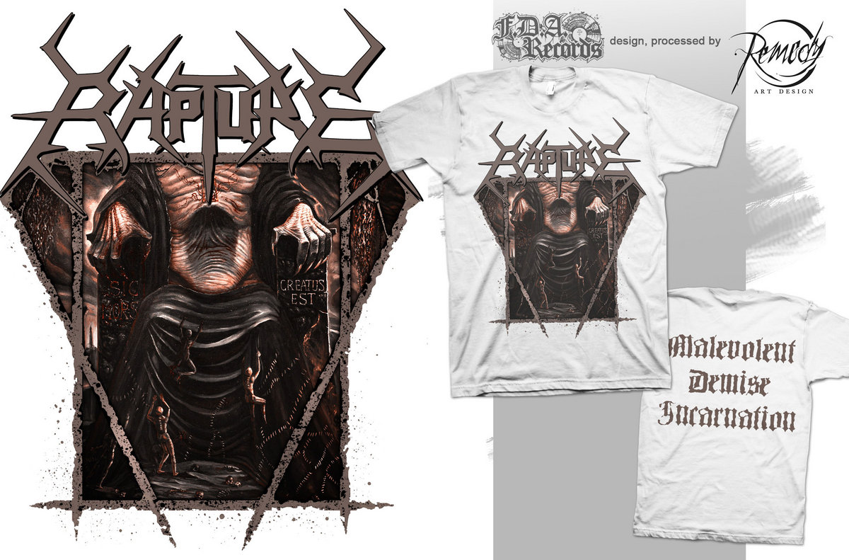 Malevolent Demise Incarnation - White T-shirt | Rapture Malevolent Demise Incarnation - White T-shirt | Rapture